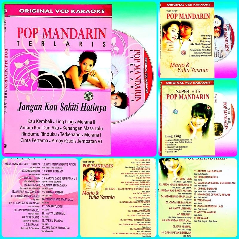 ORIGINAL CASSETTE ORIGINAL VCD SONGS KARAOKE BUILD INDONESIAN MANDARIN MANDARIN-LAGU KARAOKE ...