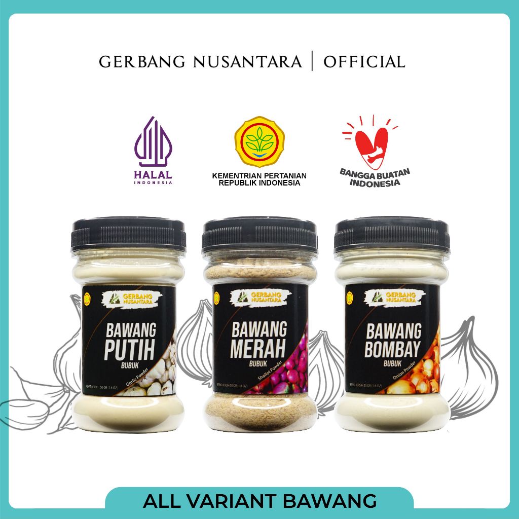 MERAH PUTIH Gate Nusantara - Onion Powdered Onion Garlic 50 Grams ...