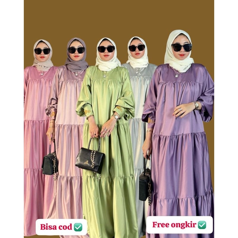ALIN DRESS BY ANS BUSANA | ALIN SATIN DRESS ANS FASHION | ALIN SABRINA ...