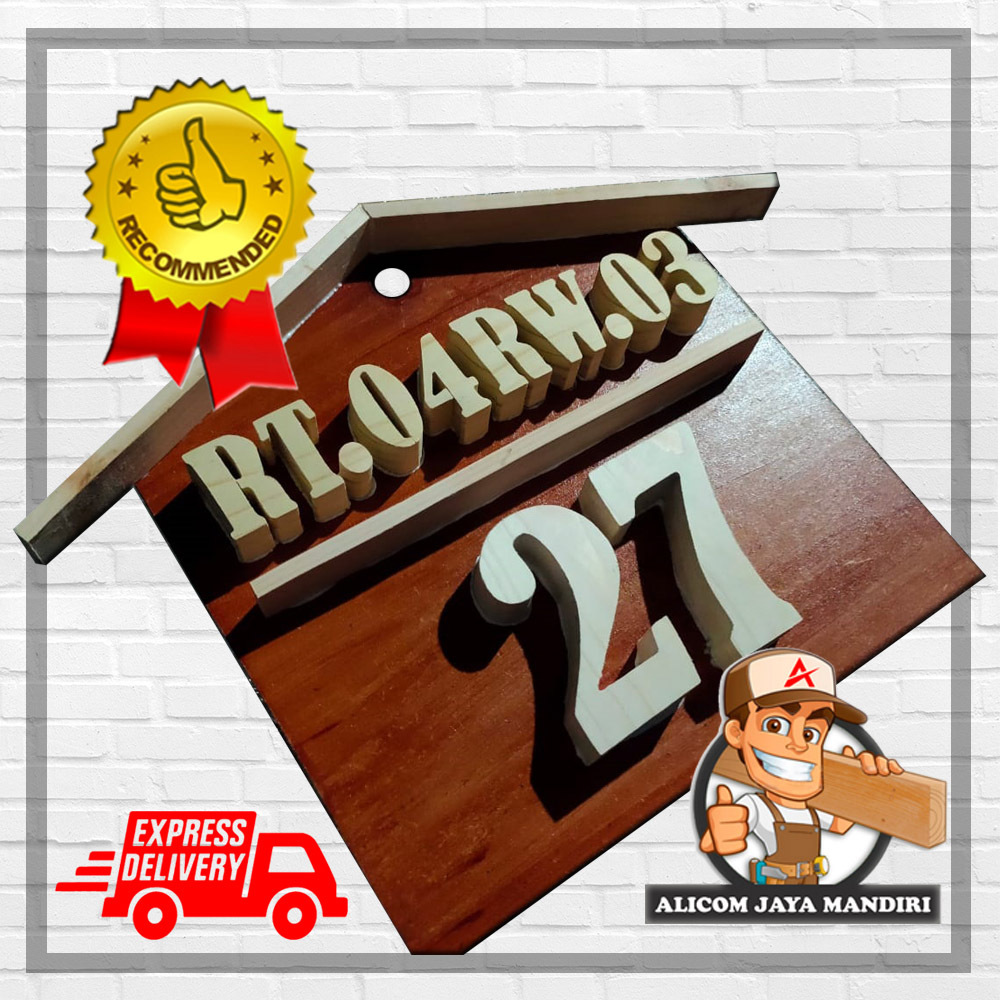 KAYU Number of wooden house embossed RT RW house model made from Dutch ...
