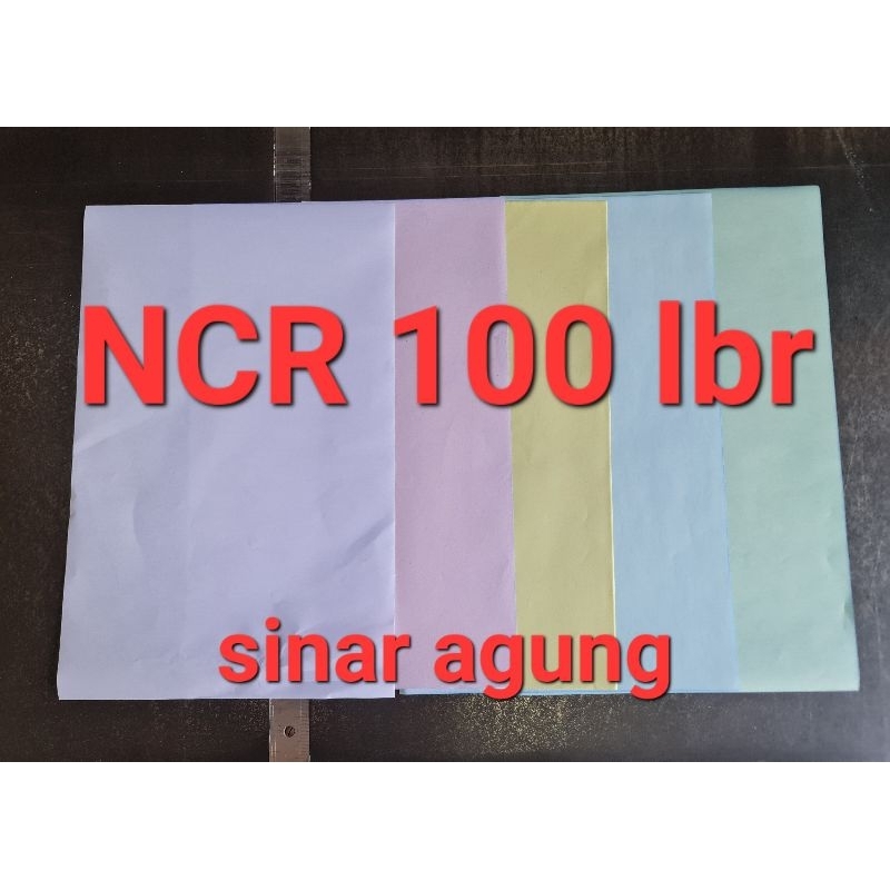 100 sheets of NCR note paper size F4/FOLIO and A5 Top - Middle | Shopee ...
