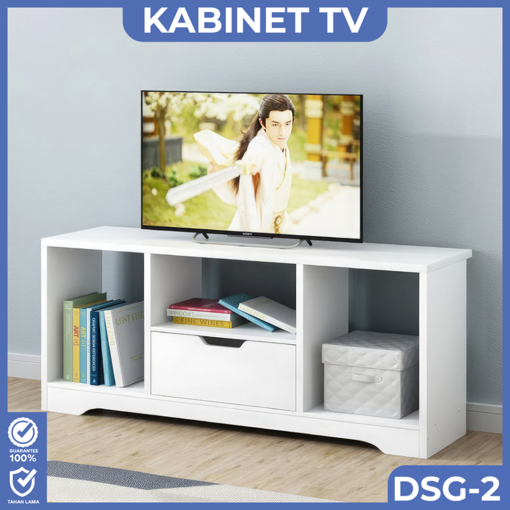 Multipurpose TV Shelf TV Table with Drawers Minimalist Shelf Sturdy and ...