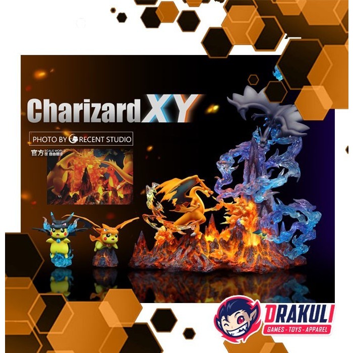 Statue Crescent Studio Charizard X & Y with LED | Shopee Singapore