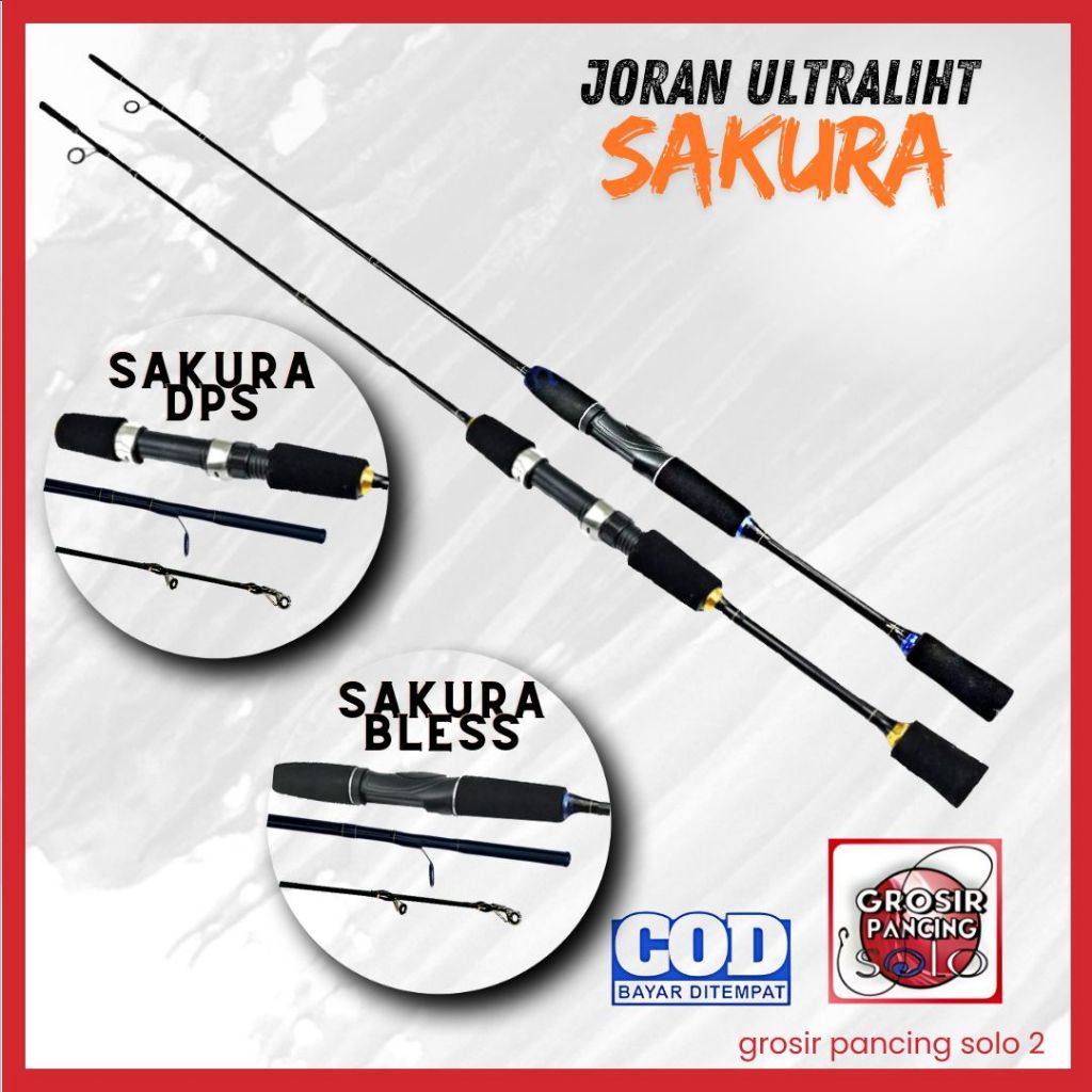 Ajiro SAKURA DPS and BLESS Ultralight fishing rods Super flexible ...