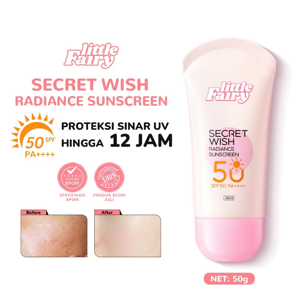 Little FAIRY Secret Wish Radiance Sunscreen SPF50 PA++++ Anti UVA UVB ...
