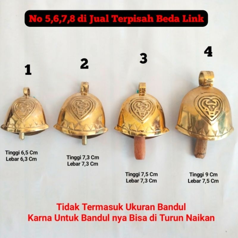 Brass cow Klontongan bell, gate bell, necklace for livestock, cows ...