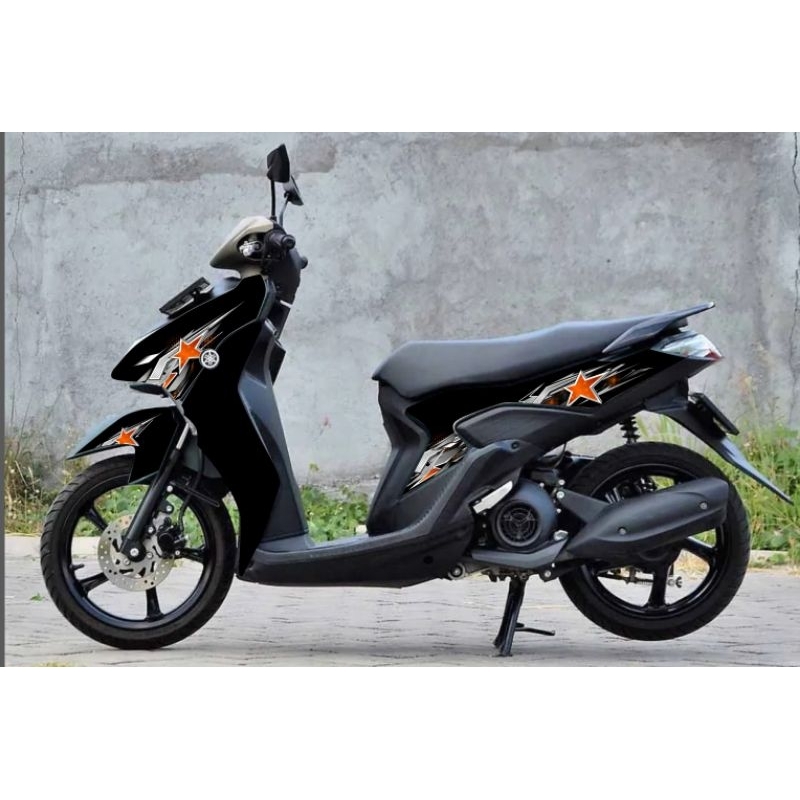 Mio gear design bintang new series Transparent Custom Sticker striping ...