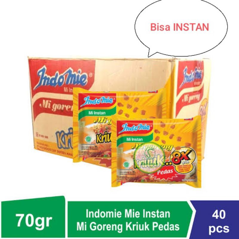 INDOMIE/INDOFOOD INSTANT NOODLES FRIED NOODLES KRIUK SPICY 1DUS/1CARTON ...