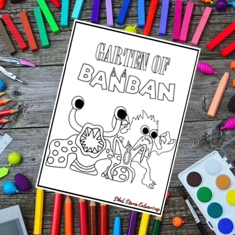 Children's Drawing Coloring Paper 1 Pack Contains 10 Garten of Banban ...