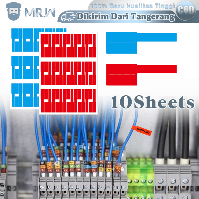 10 Sheets / 300pcs Waterproof Network Cable Label Stickers Cable Label ...