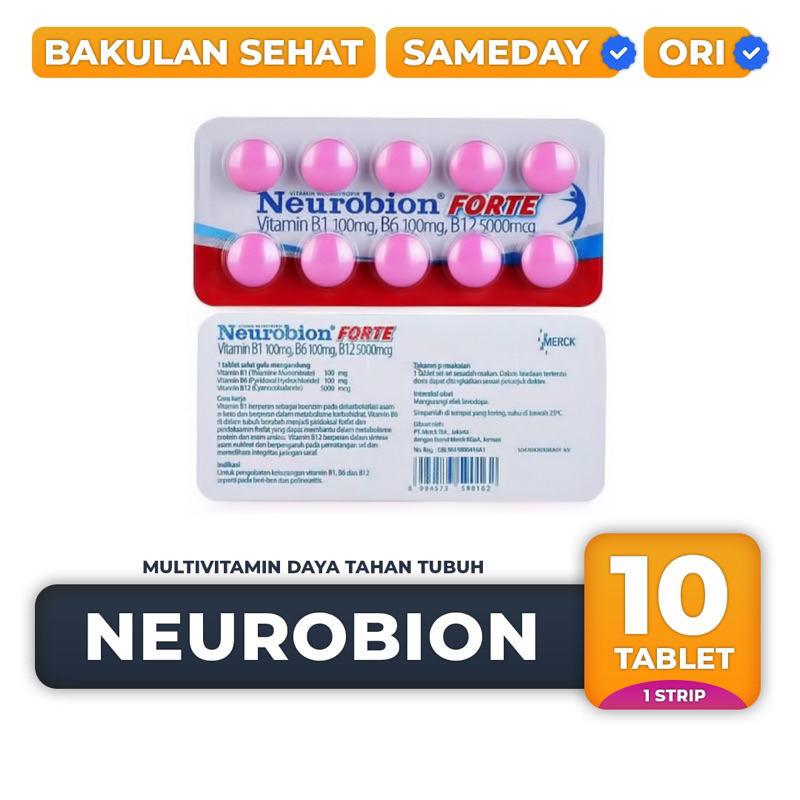 Neurobion Forte 1 Strip Contains 10 Tablets | Shopee Singapore