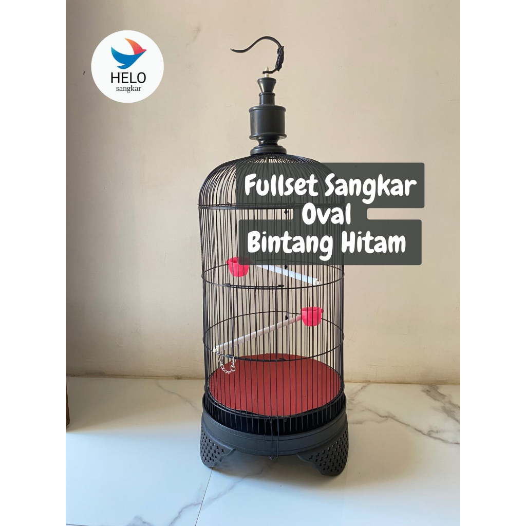 FULL SET BLACK OVAL STAR LOVEBIRD CAGE IMPORTED IRON LOVEBIRD CAGE LOVE ...