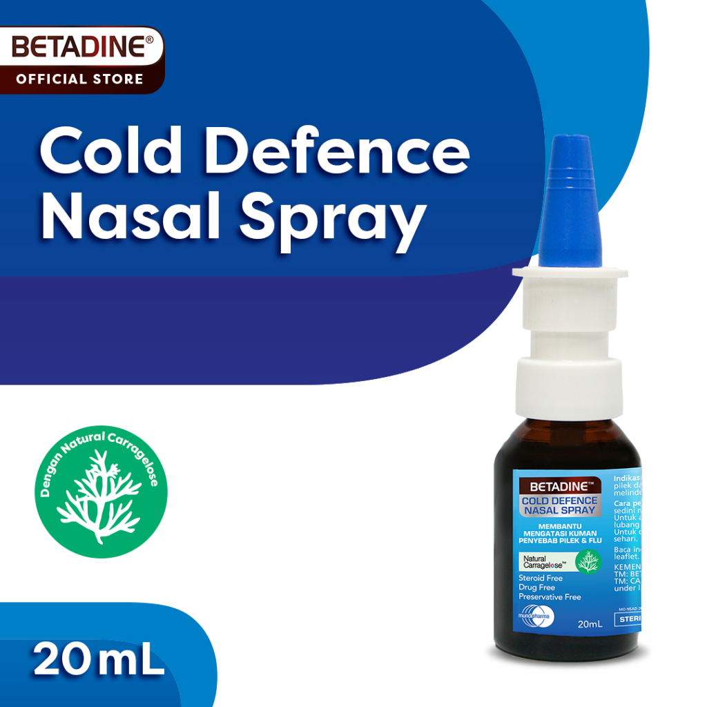 Betadine COLD DEFENSE NASAL SPRAY Nose SPRAY 20ml | Shopee Singapore