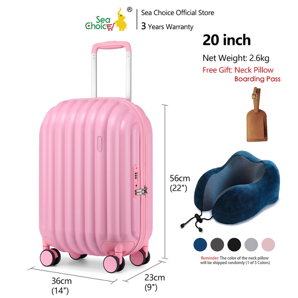 Sea CHOICE-travel suitcase 20" ABS Hardcase TSA lock Cabin Luggage 5 Year Guarantee Carry on ...