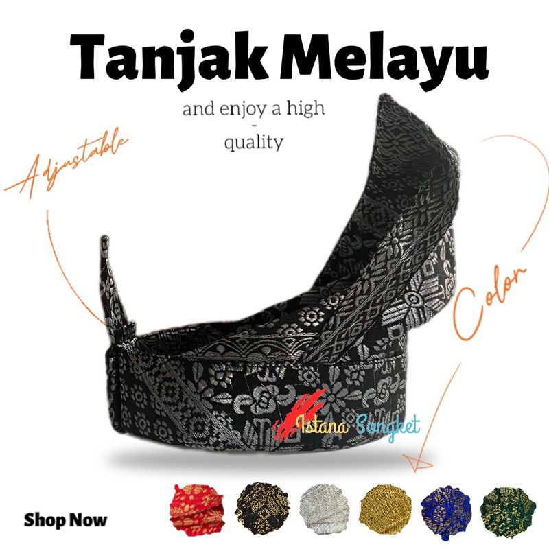 Tanjak Melayu Full Songket Premium Headband Panglima Adult and Children ...
