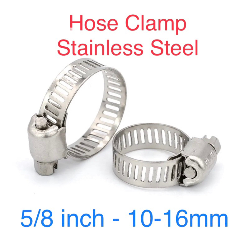 Hose Clamps 5/8 inch 10-16mm Hose Clamp 5/8" Stainless Steel Faucet ...