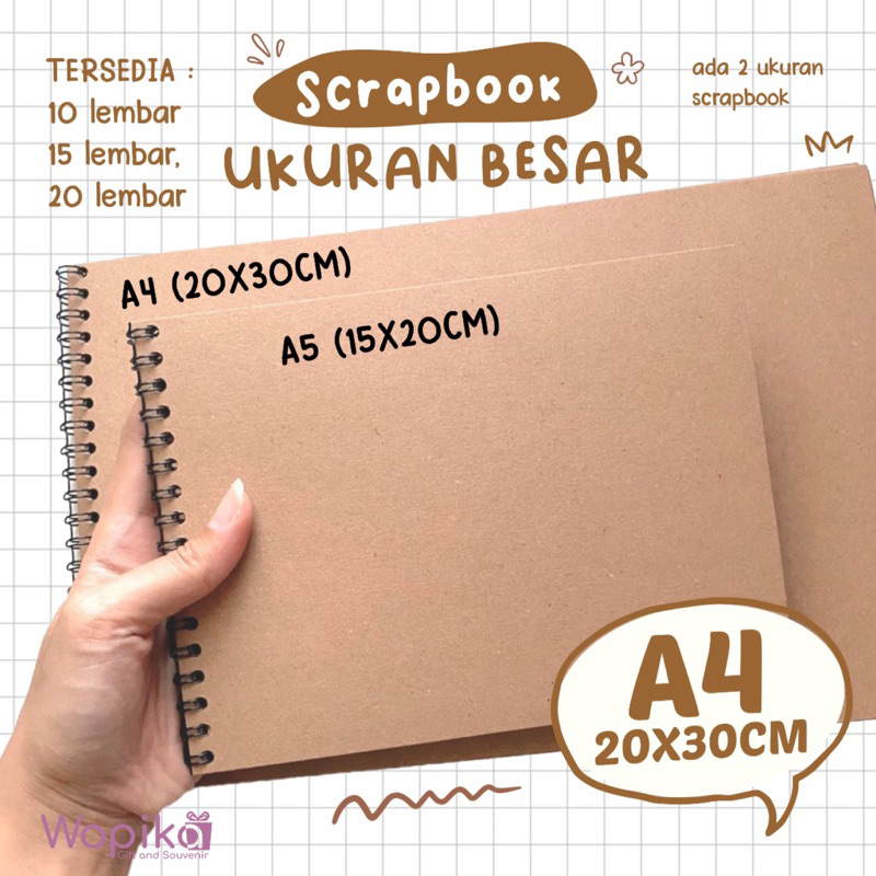 THICK A4 SCRAPBOOK | Thick and large plain journaling book | Shopee ...