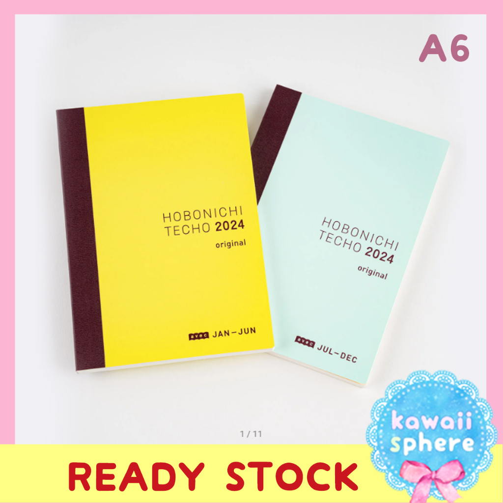 Hobonichi Techo 2024 A6 Japanese Avec 2 Books Set | Hobonichi Avec 2024 ...