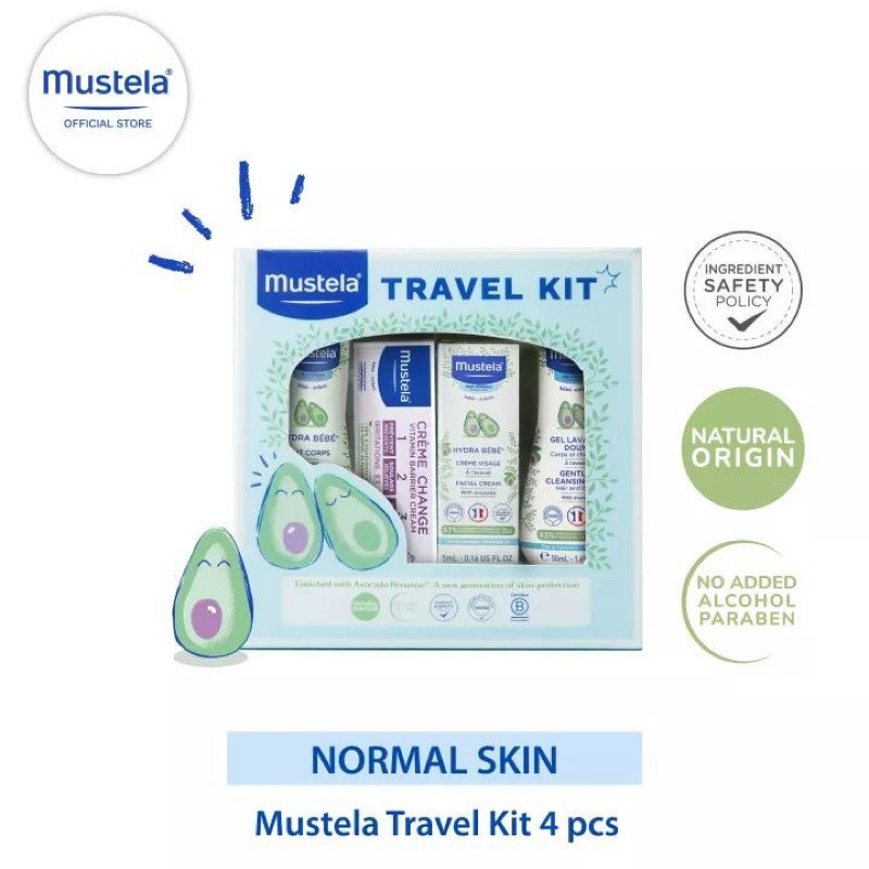 Mustela TRAVEL KITS FOR NORMAL SKIN STARTER KIT TRIAL PACK Contains ...