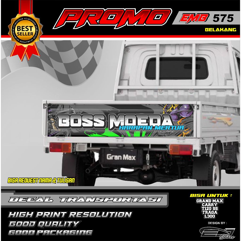 ALL PICK UP DECAL STICKER FREE CUSTOM WRITING NEW DESIGN-LIGHT BOS ...