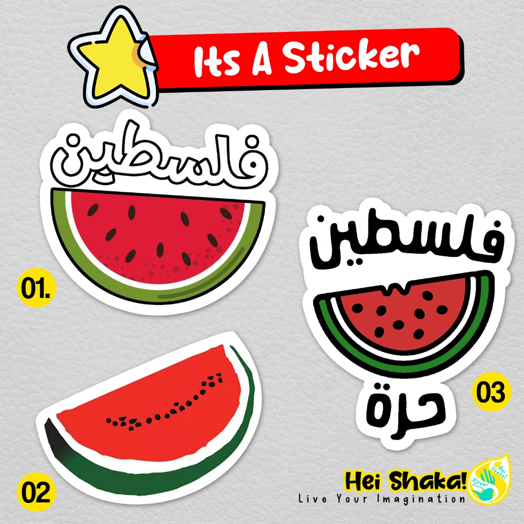 Palestine Watermelon Sticker Watermelon Sticker Symbol of Palestine ...