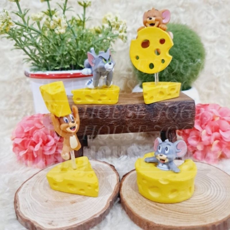 Tom And Jerry Action Figures Set 4in1 Cake Topper Children's Figurines ...