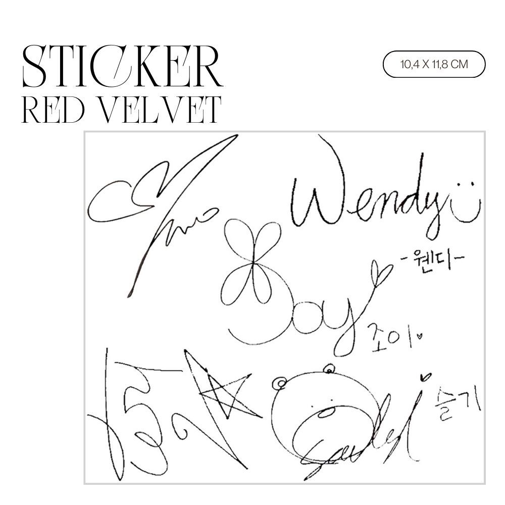 Red VELVET STICKERS (1 SET) TTD KPOP IDOL KOREA PREMIUM UNOFFICIAL ...