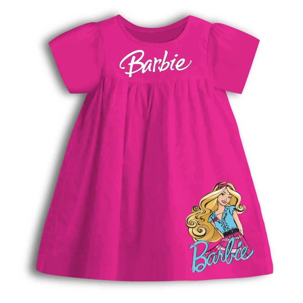 DTF PREMIUM barbie children's DRESS ready... | Shopee Singapore