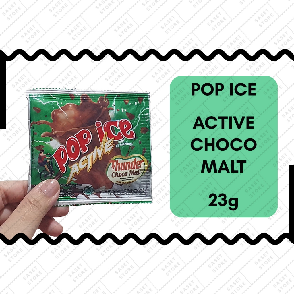 Pop Ice Active Choco Malt 23g Malt Chocolate Milk Powder Drink Sachet ...