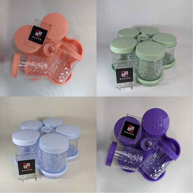 Calista Premium Jars (1 Liter), 5 in 1 Clear Plastic Jars, Eid Jars ...