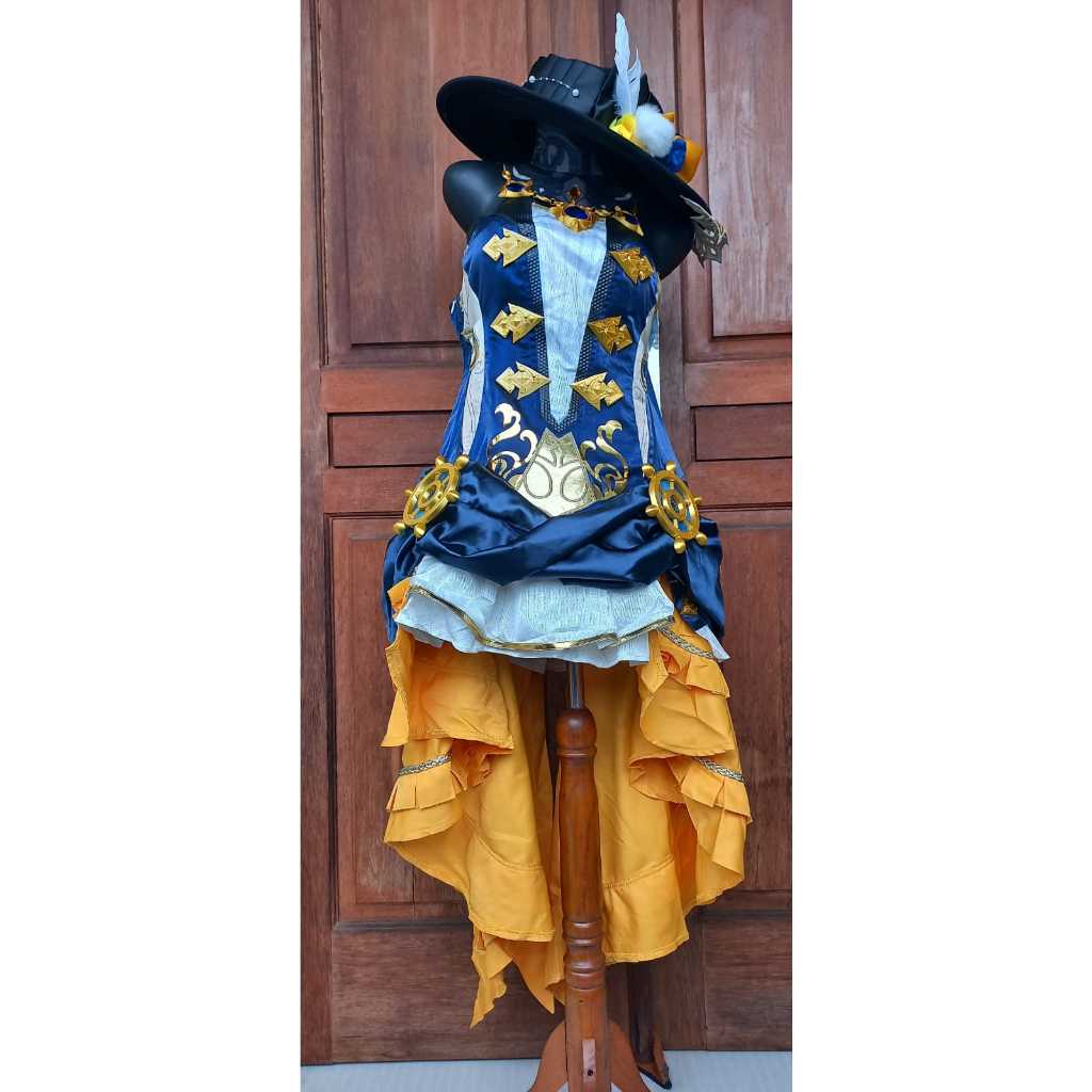 Genshin Impact Navia Costume Cosplay Rental Fullset (Kostum Cosplay ...