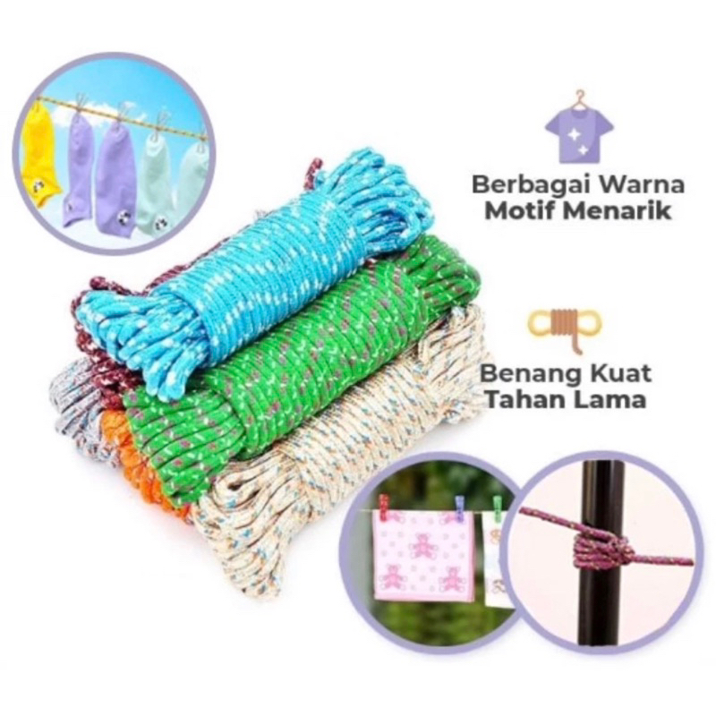 Nylon ROPE Clothesline ROPE 10 Meters Mine ROPE 10 Meters Multipurpose ...