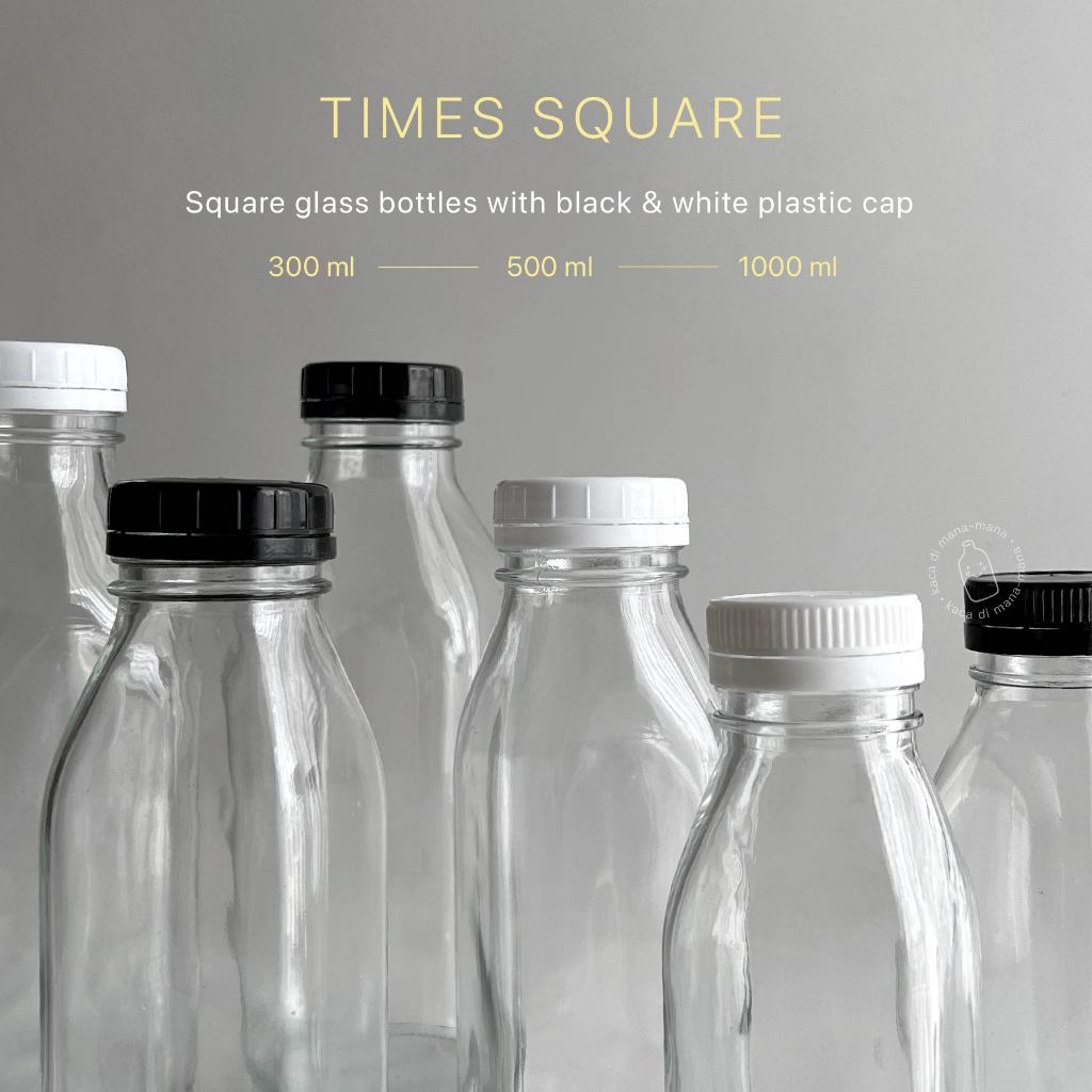 Times Square 300ml 500ml 1 liter glass bottle - coffee juice bottle ...