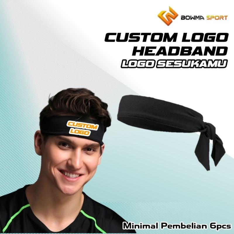 Custom LOGO HEADBAND SPORT/BANDANA SPORT/HEADBAND SPORT/SPORT | Shopee ...
