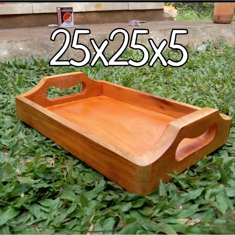 KAYU Wooden Tray 25x25 Multipurpose Tray Ready To Eat aesthetic ...