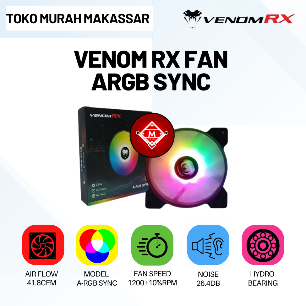 Fan Casing ARGB Sync VenomRX 12 Cm / Fan Case 12CM A-RGB / FAN01-VEN ...