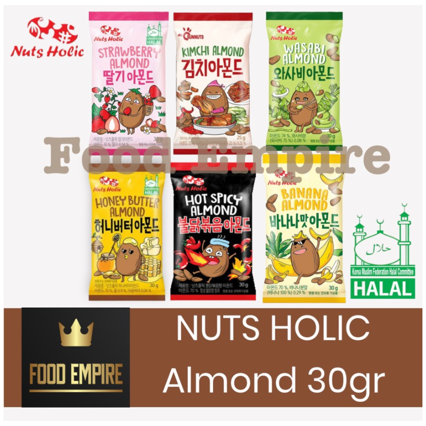 (30 gr) NUTS HOLIC Honey Butter Almond | Korean Almond Snack | Shopee ...