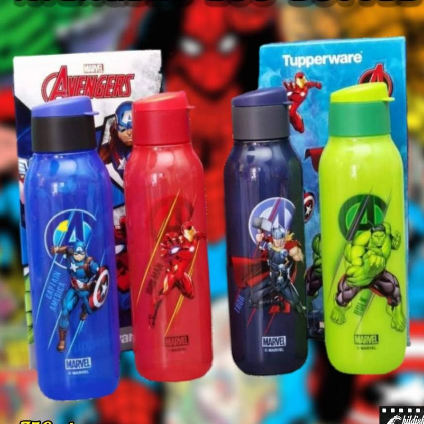 Eco bottle avenger tupperware avengers Character bottle 750ml | Shopee ...