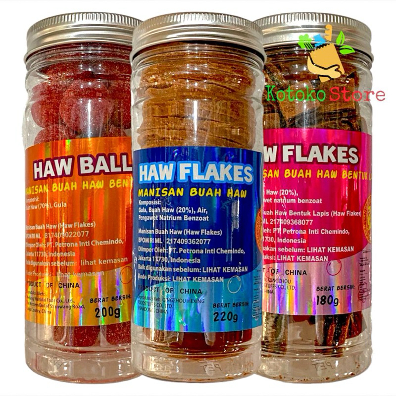 Candy Sanca Haw Flakes Coin Box Ball/Candied Sanca Hawflakes Bottle ...