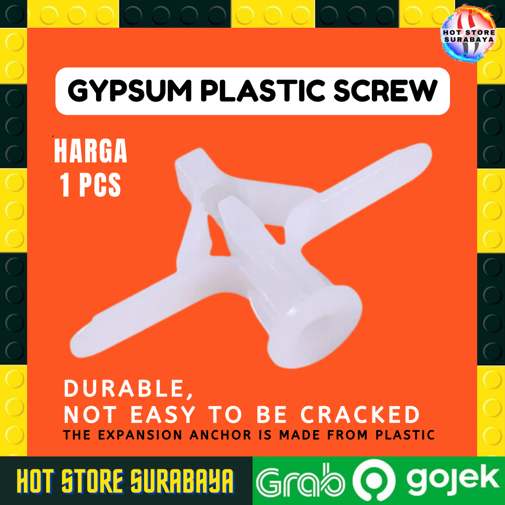 PUTIH White Gypsum Screw Fasteners/White Nylon Gypsum Screw Lock ...