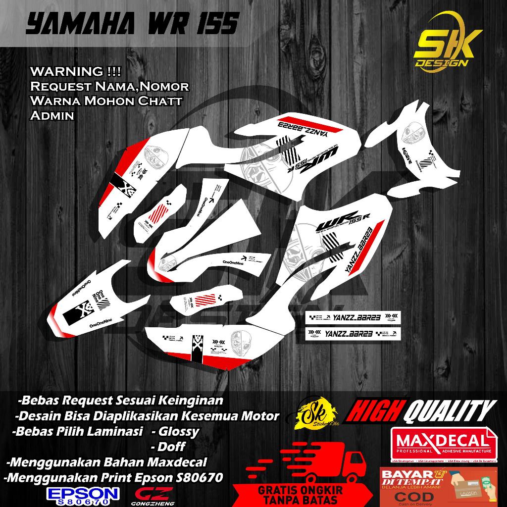 Dc 535 STICKER DECAL FULLBODY YAMAHA WR 155 DESIGN VARIATION ALIEN ONE ...
