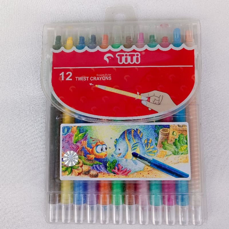 12-color Titi Swivel Crayon/Long Twist Crayon Swivel Crayon (PrelovNew ...