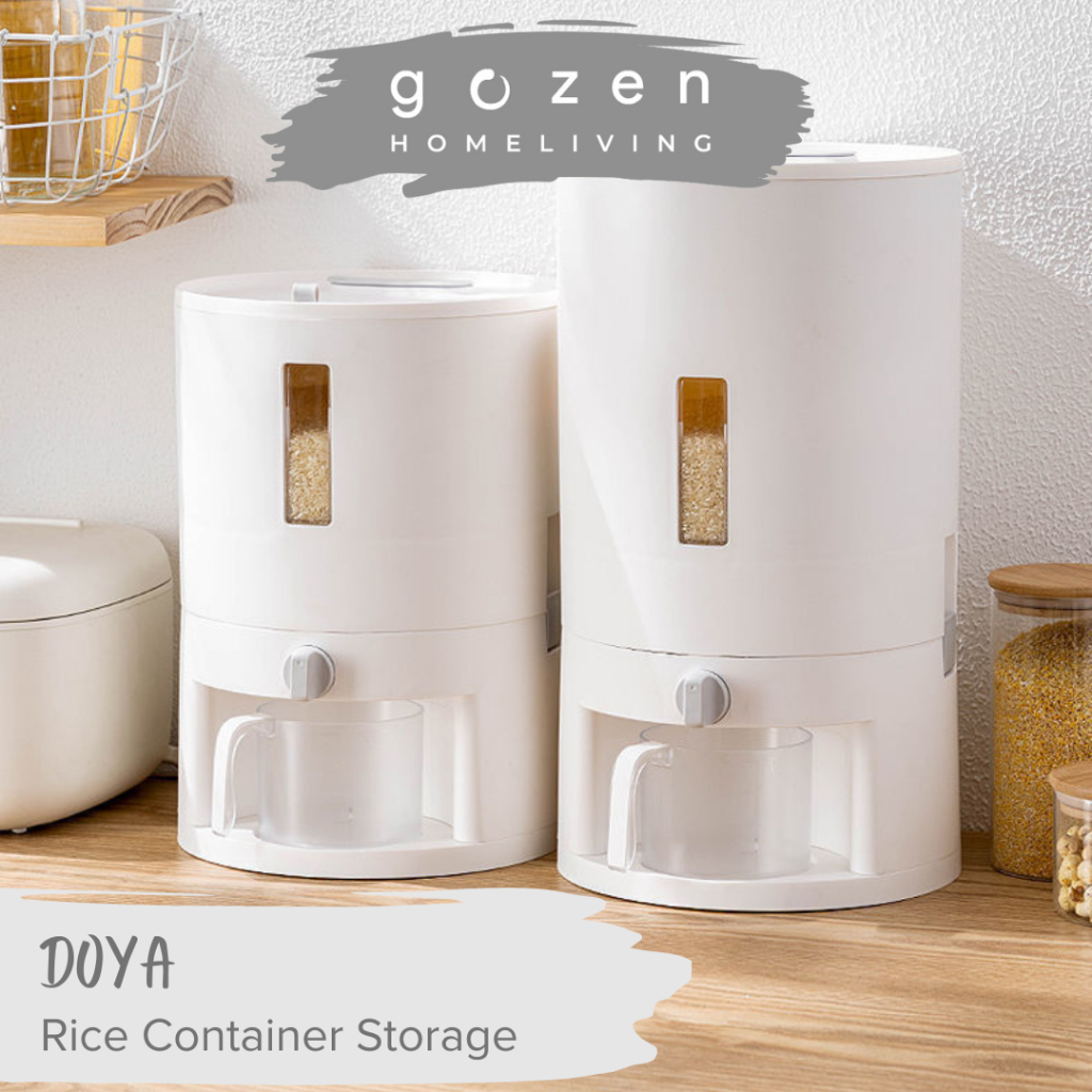 【GOZEN】DOYA Minimalist Rice Container Aesthetic Measuring Rice Storage ...