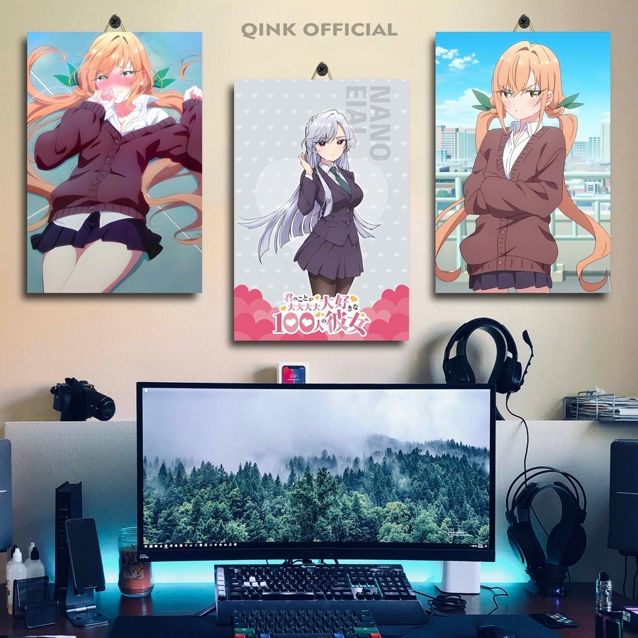 Jumbo Anime Wooden Poster Waifu Hyakkano Image 20X30 Qink Official ...