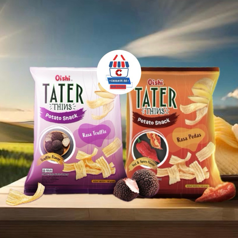 Oishi Tater Thins Potato Snack Hot & Spicy Flavor - Truffle Flavor ...