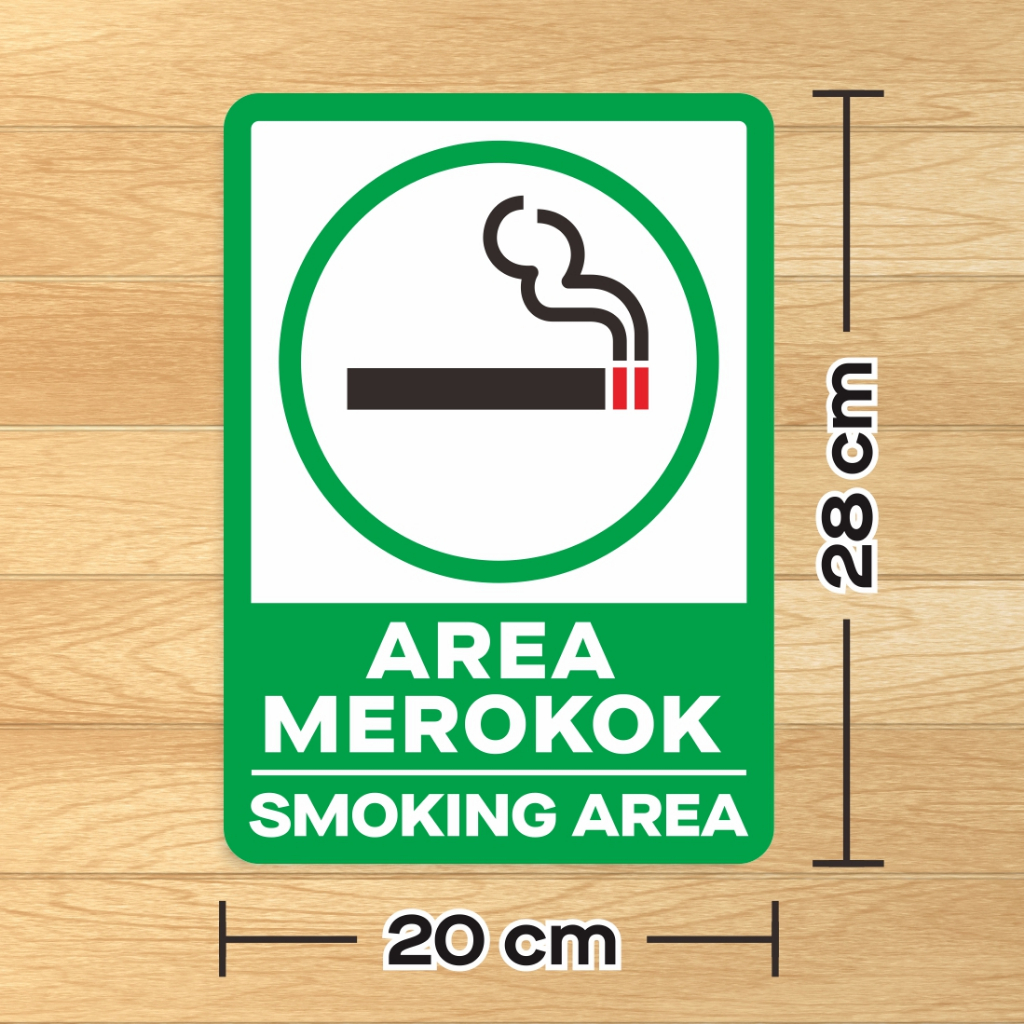 Vinyl Sign Sticker Smoking Area Sticker Smoking Area | Shopee Singapore