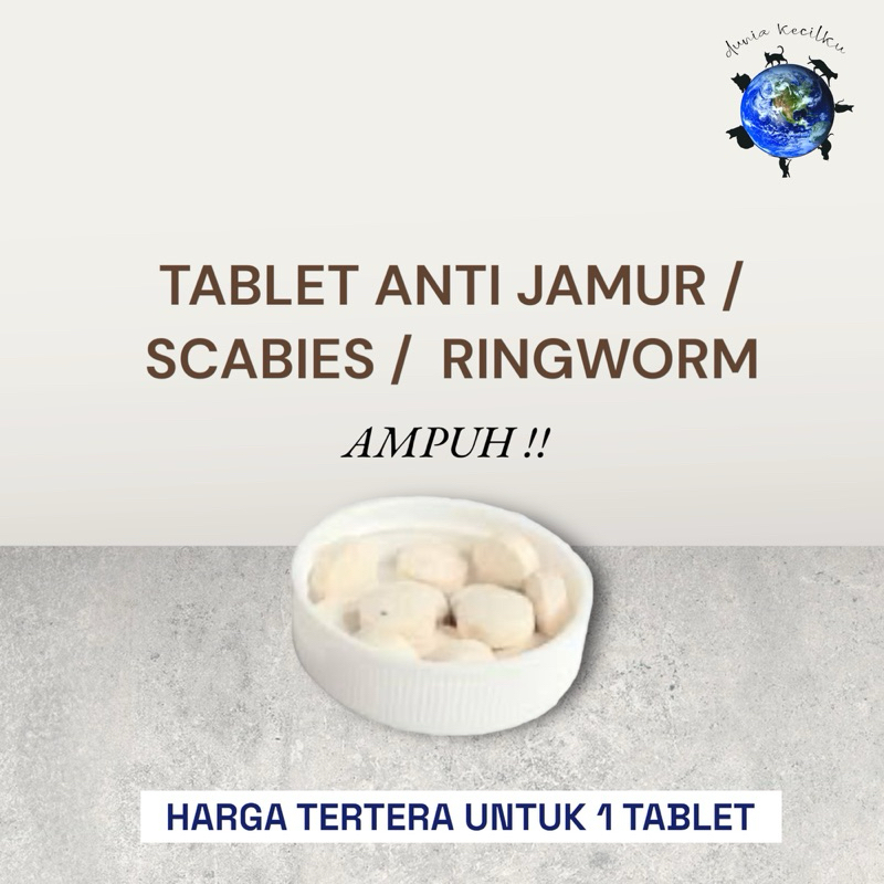 Anti Fungal / Ringworm / Scabies Cat Dog Tablets (ECER 1 TABLET ...