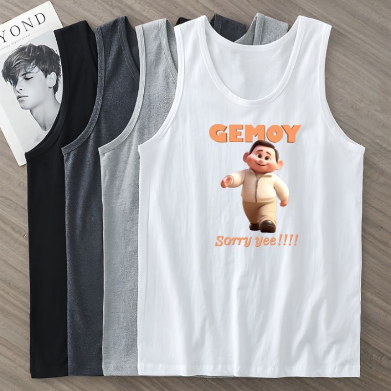 Gemoy Sorry Yee Men's Singlet T-shirt Adult Men's Singlet Cotton Combed ...