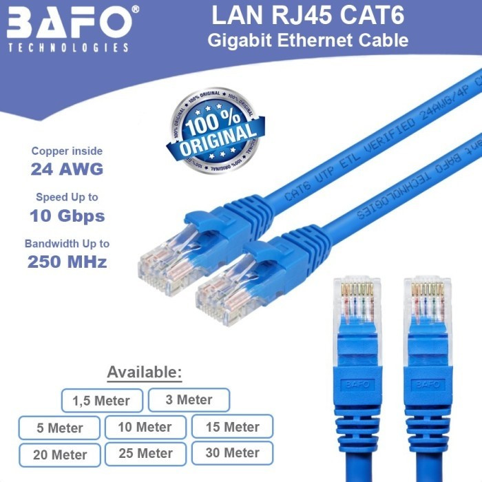 Bafo LAN Cable RJ45 Cat6 1.5M 3M 5M 10M 15M 20M 30meter ORIGINAL ...