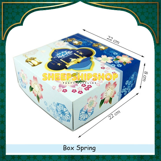 [ RETAIL ] SPRING BOX EID BOLU BOX 22X22X8 CM Eid Cake Sponge Box Eid ...